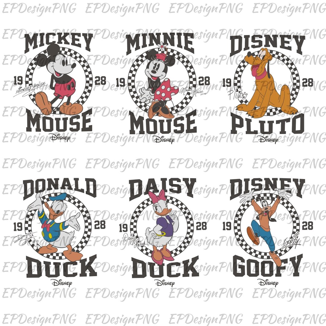 Mouse and Friends Checkered Png, Mouse and Friends Silhouette, Retro ...