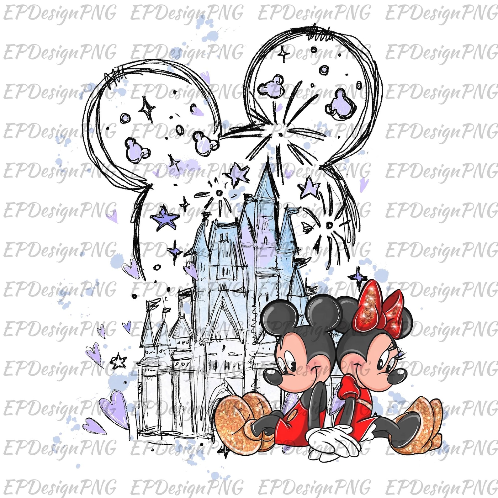 Mouse Ear Castle Png, Watercolor Castle Clipart Png, Magical Kingdom ...