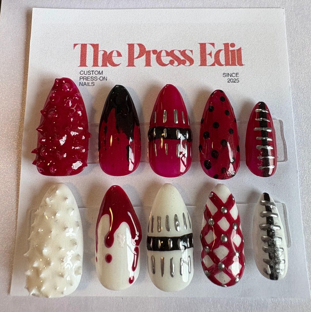 Lady Gaga Mayhem Ball Inspired Nails - Set 2 / Ships With 1 Nail Glue ...