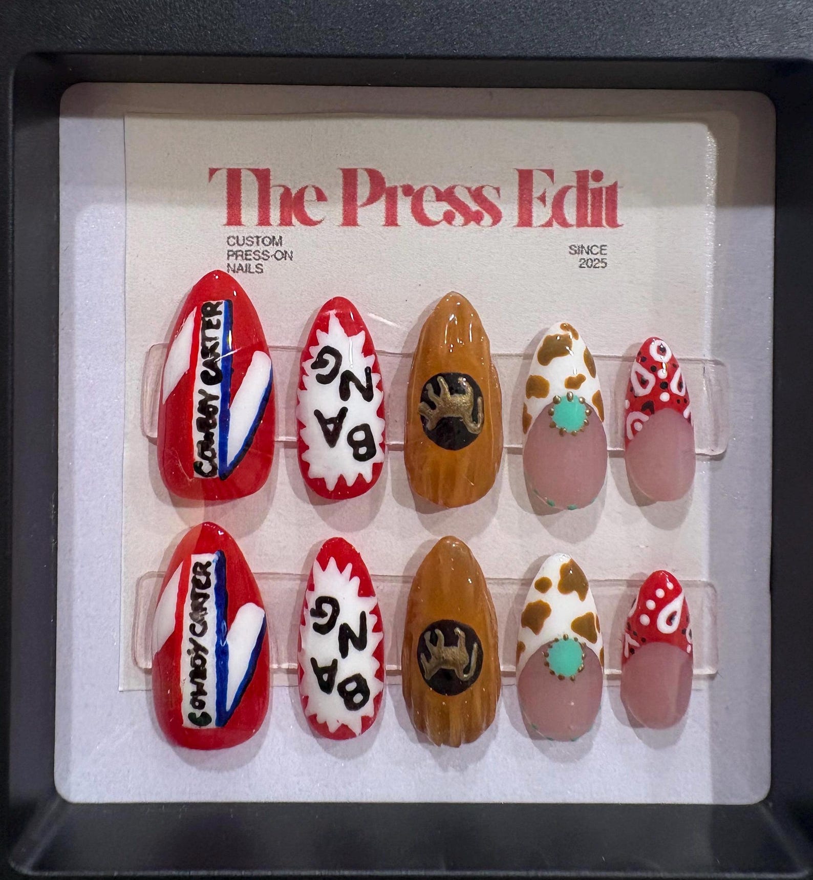 Cowboy Carter Inspired Nails With Western Details / Ships With 1 Nail ...