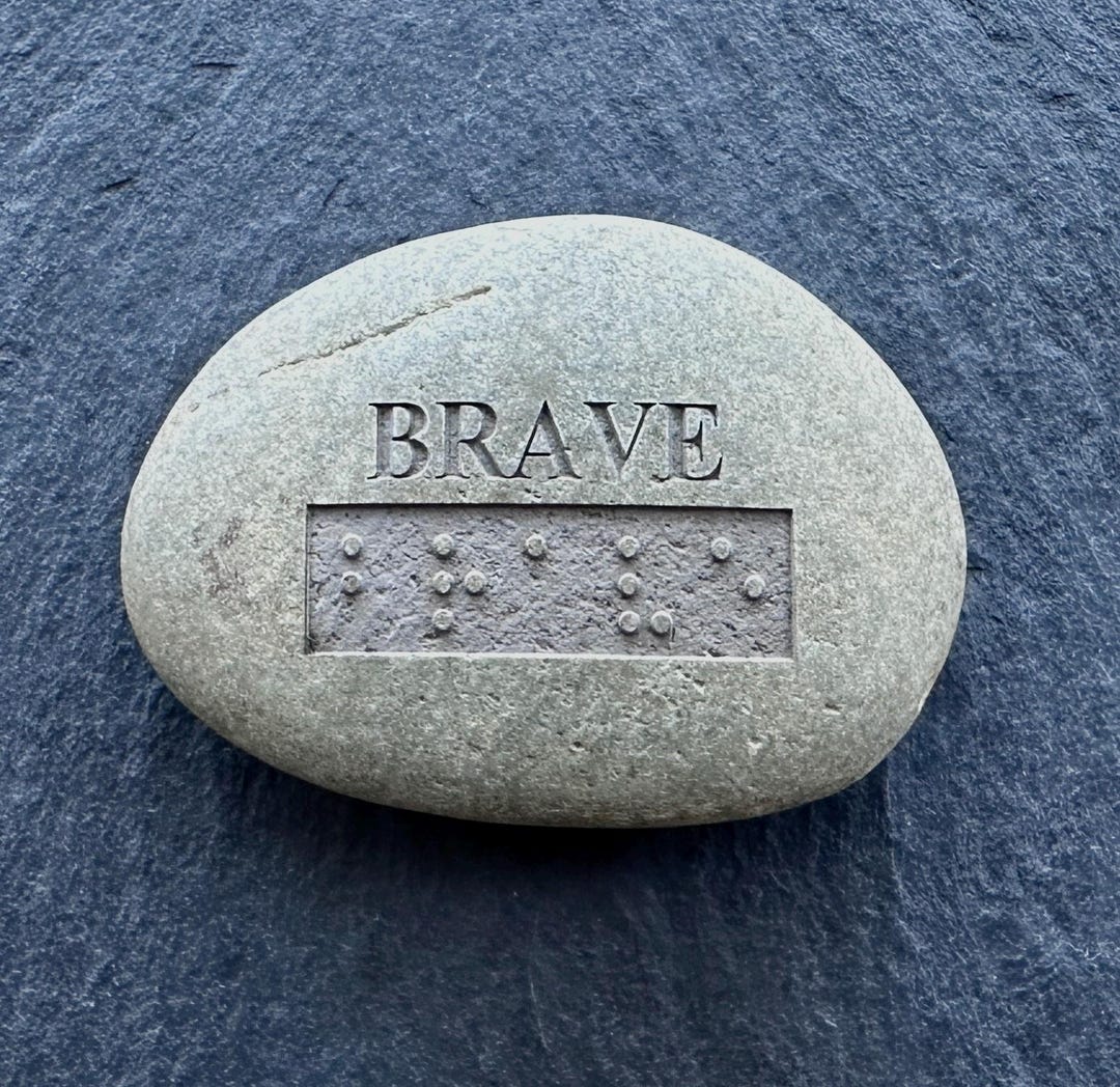 Custom Engraved Braille Stone. - Etsy
