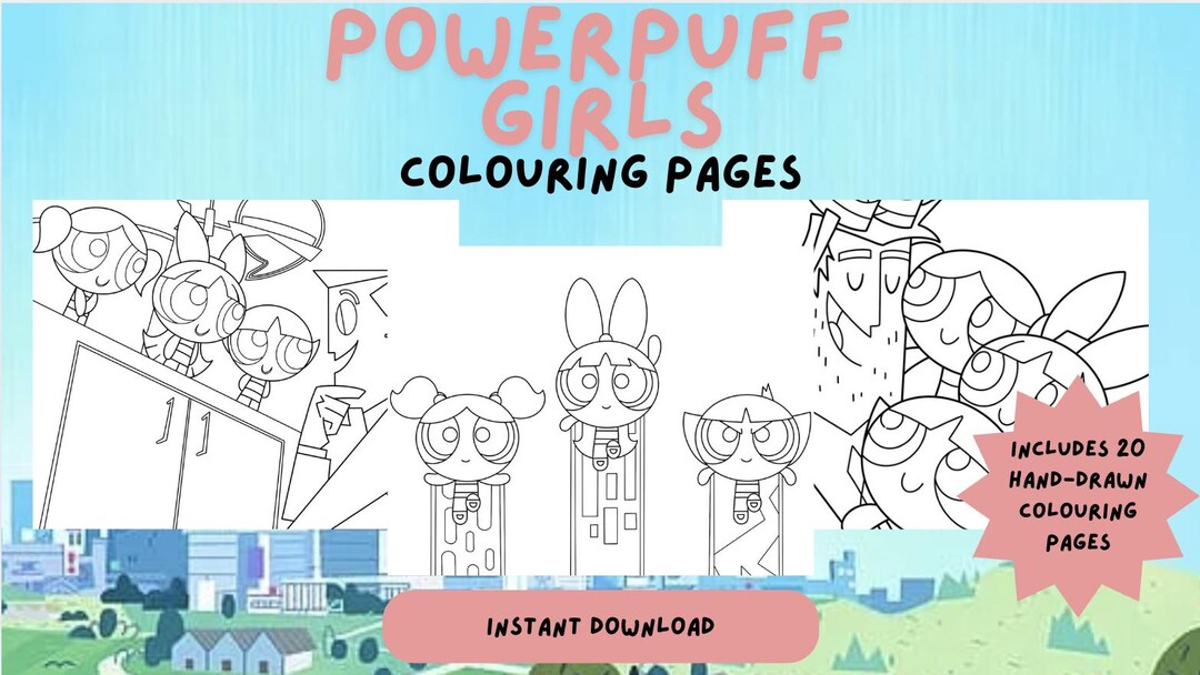 The Powerpuff Girls (cartoon) Colouring Pages- Digital Download - Etsy