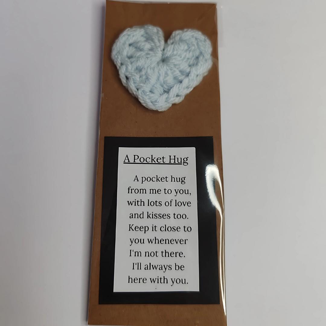 Handmade Crochet Pocket Hugs Hearts - Etsy