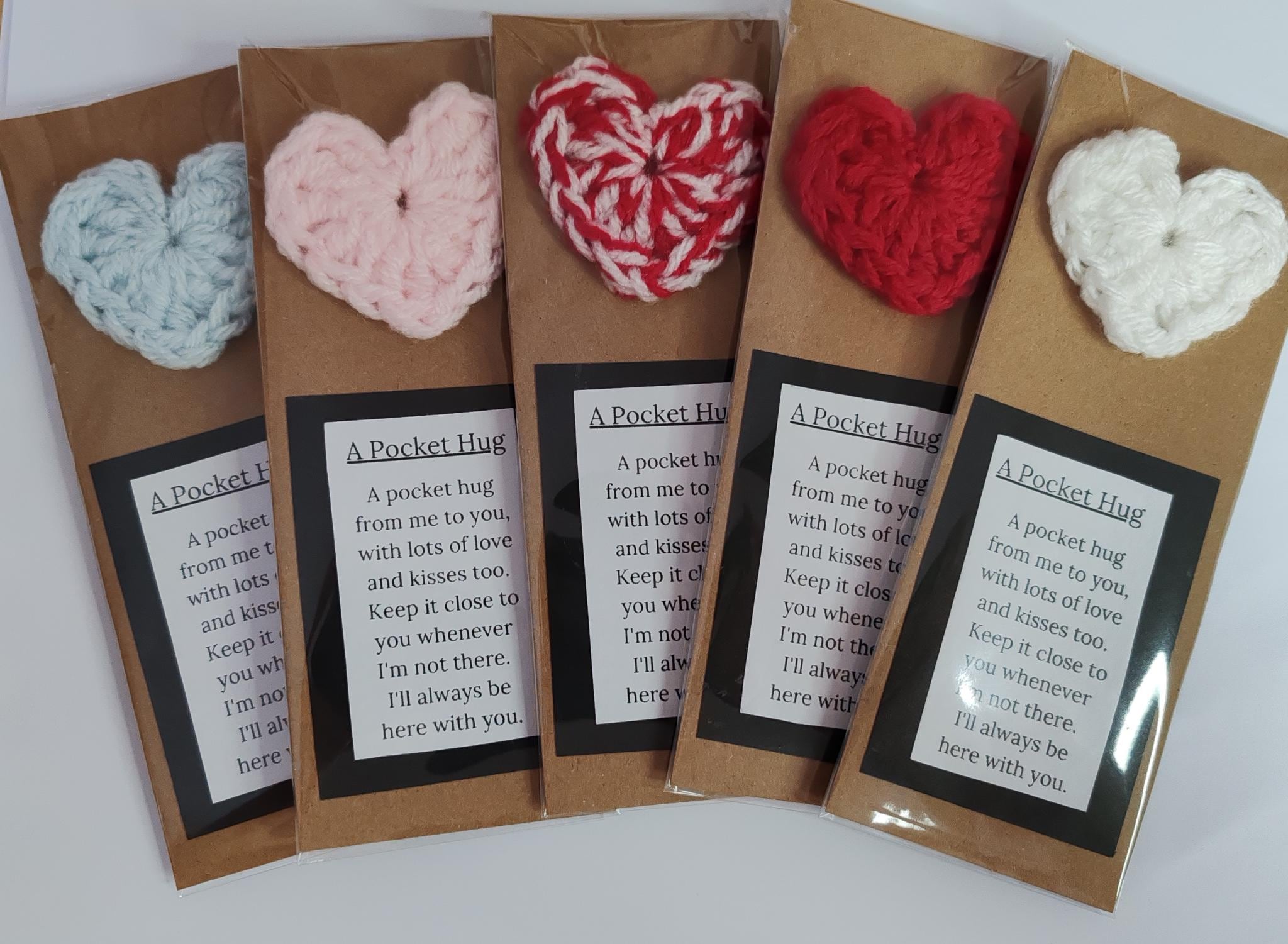 Handmade Crochet Pocket Hugs Hearts - Etsy