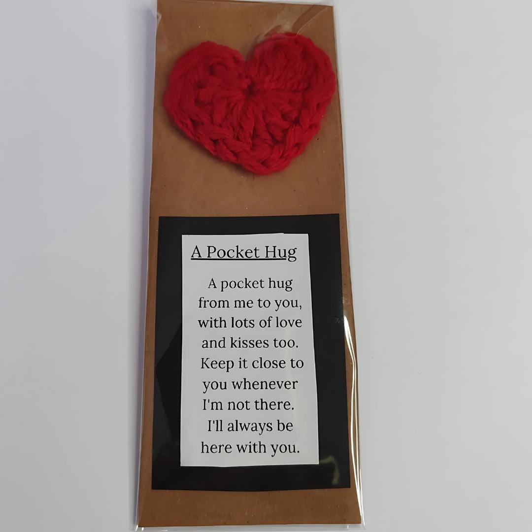 Handmade Crochet Pocket Hugs Hearts - Etsy