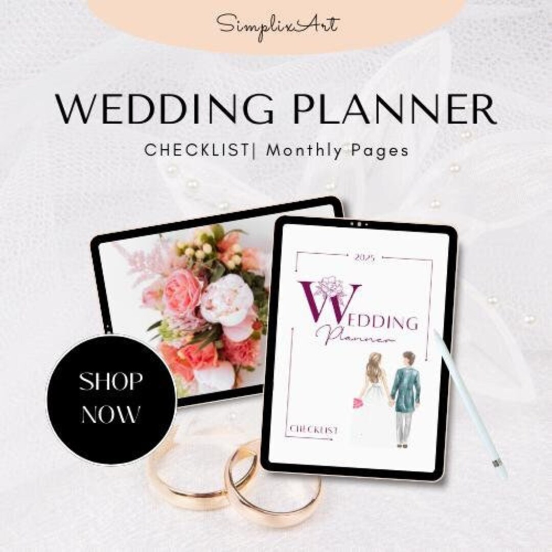 Digital Wedding Planner Checklist – 12-month Countdown to Your Dream ...