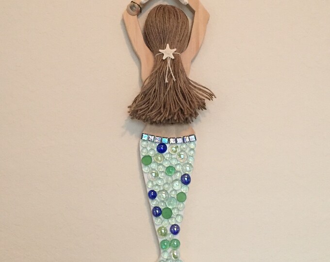 Mermaid (emily) Carved From Wood Hand Decorated and Painted Over 2 FT ...