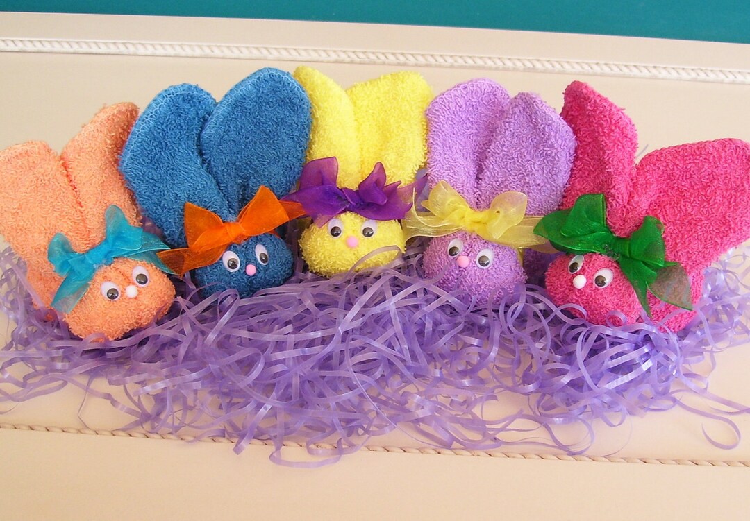 Boo Boo Bunnies With Chiffon Bows Easter Baby Shower Favors - Etsy