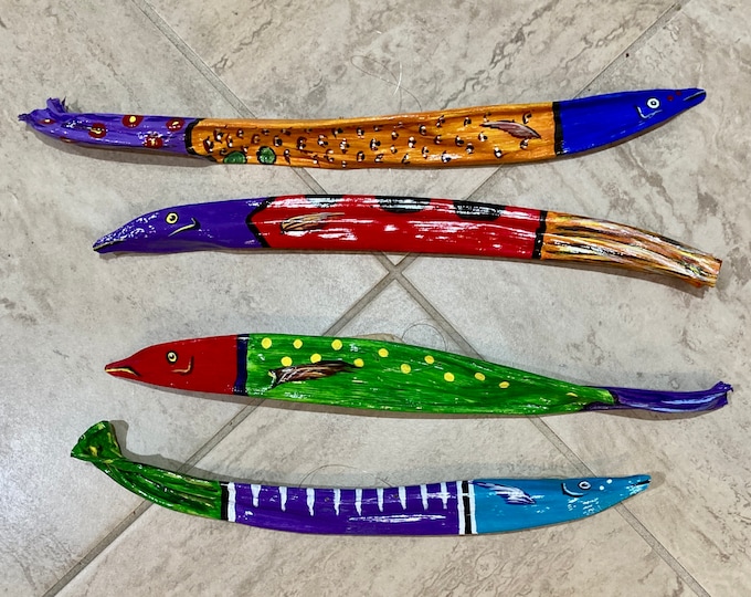 Tropical Fish on Areca Palm Seed Pods Hand Painted - Etsy
