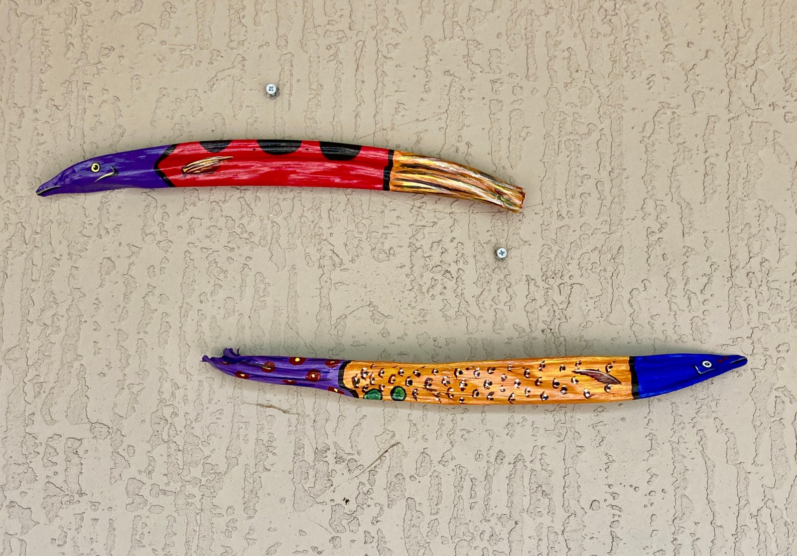 Tropical Fish on Areca Palm Seed Pods Hand Painted - Etsy