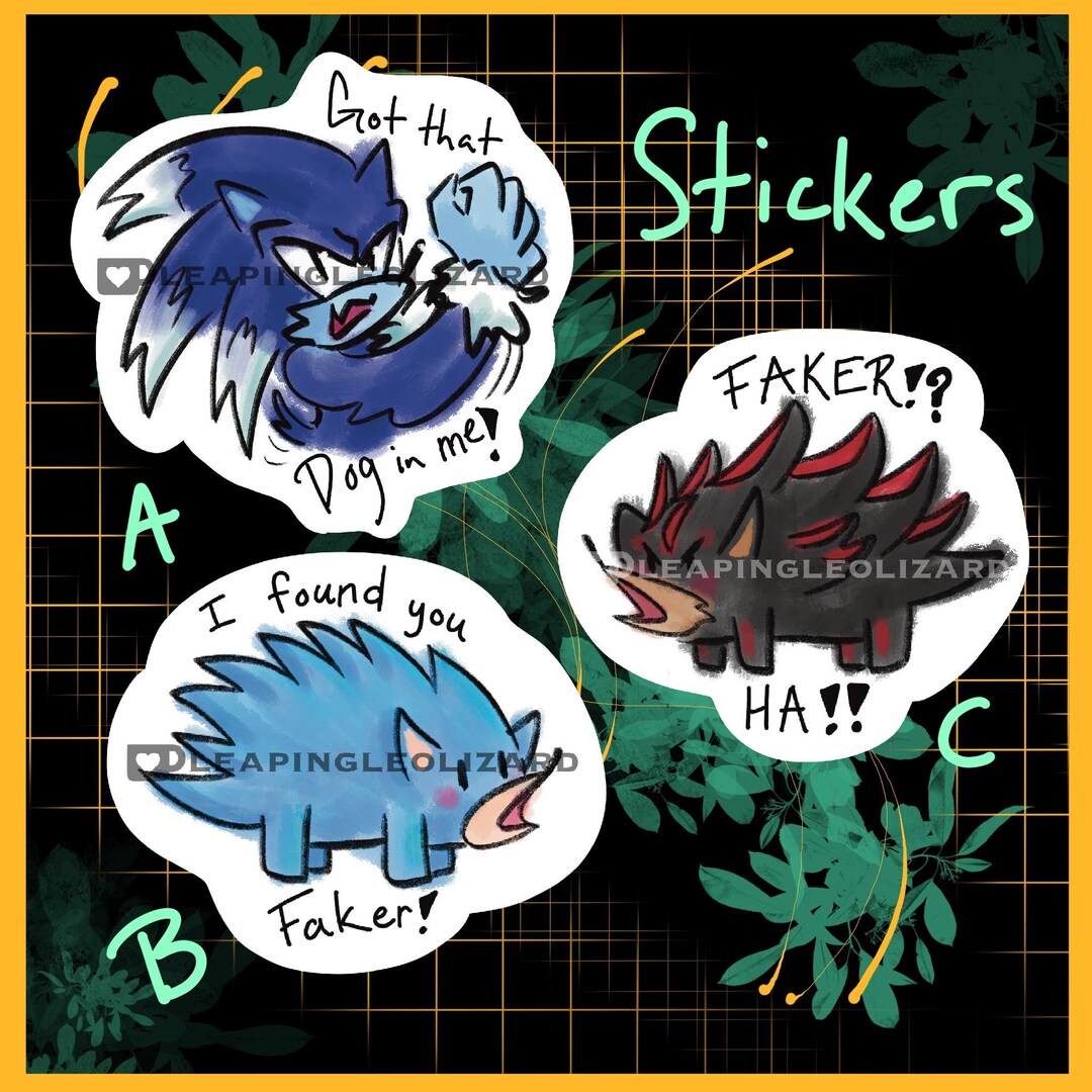 Goofy Sonic Stickers - Etsy
