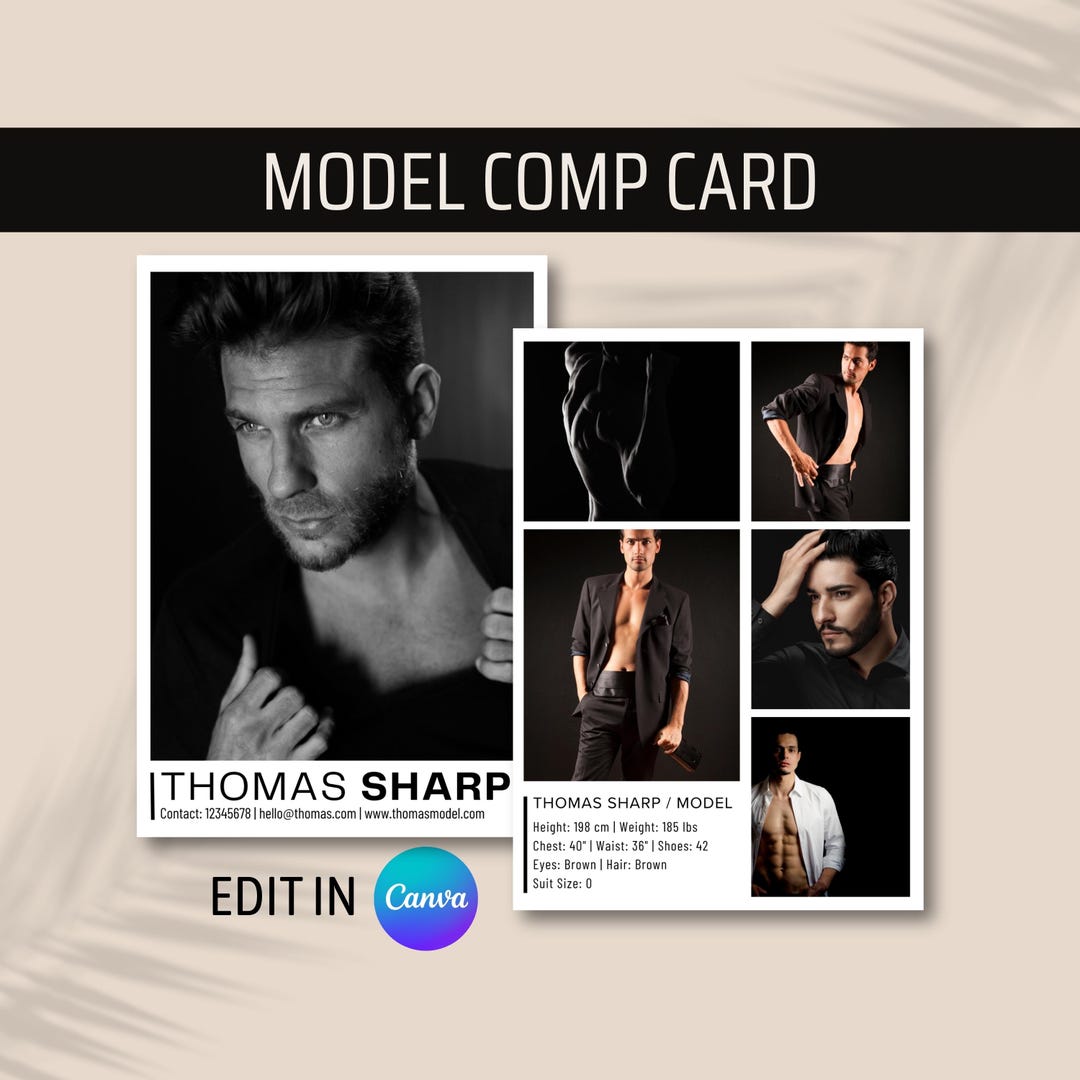 Comp Card, Model Comp Card Template, Zed Card for Models Template ...