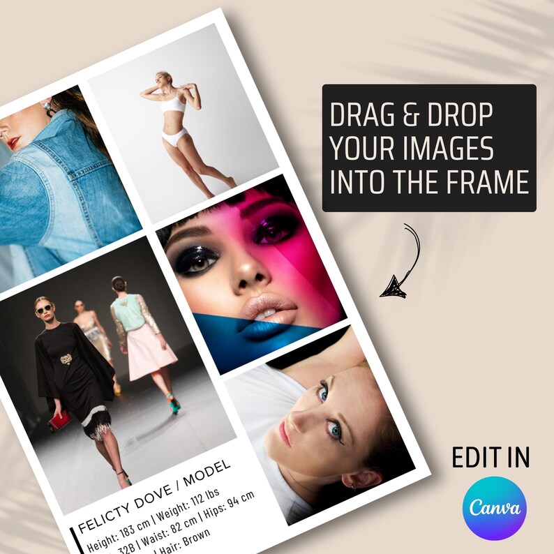 Comp Card, Model Comp Card Template, Zed Card for Models Template ...