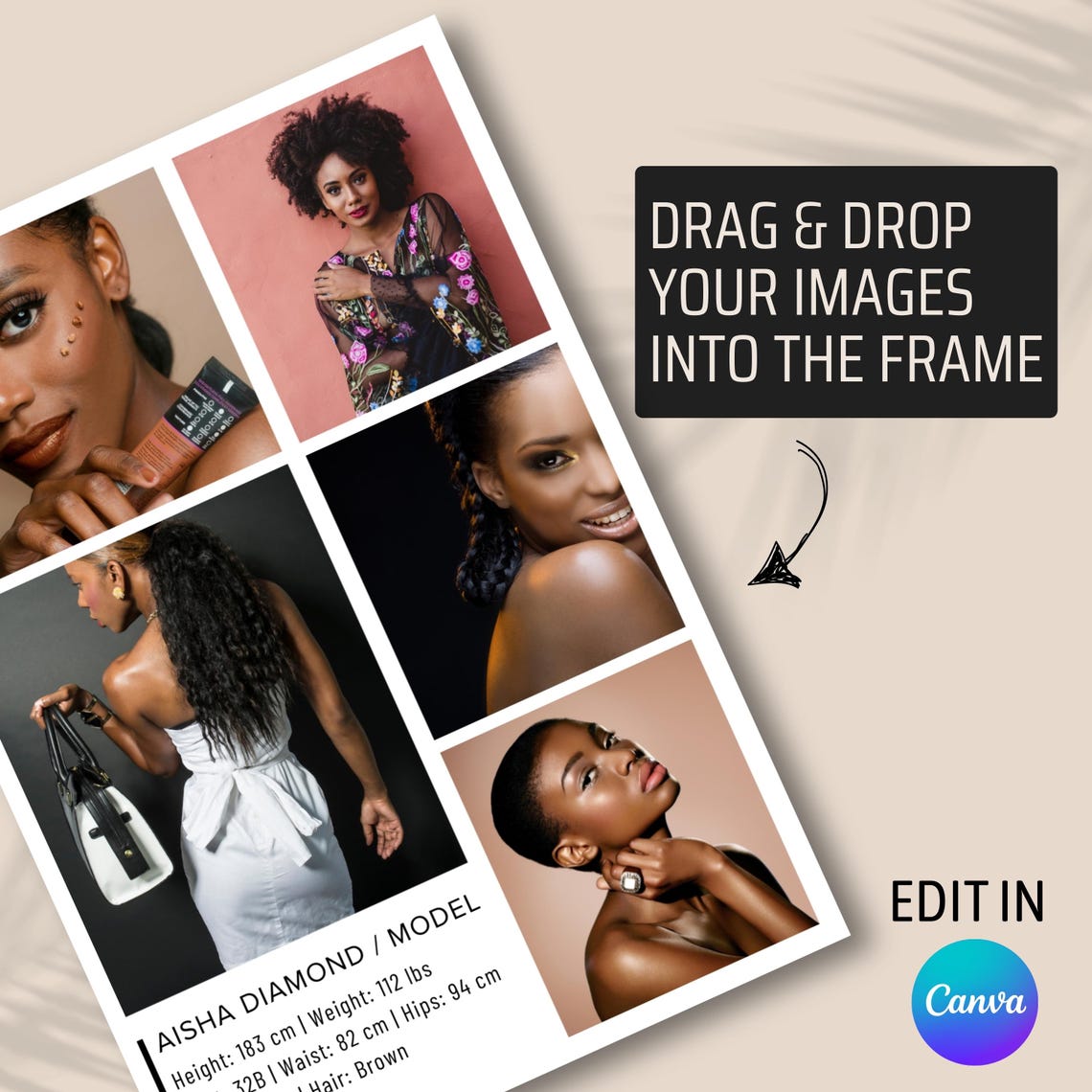 Comp Card, Model Comp Card Template, Zed Card for Models Template ...