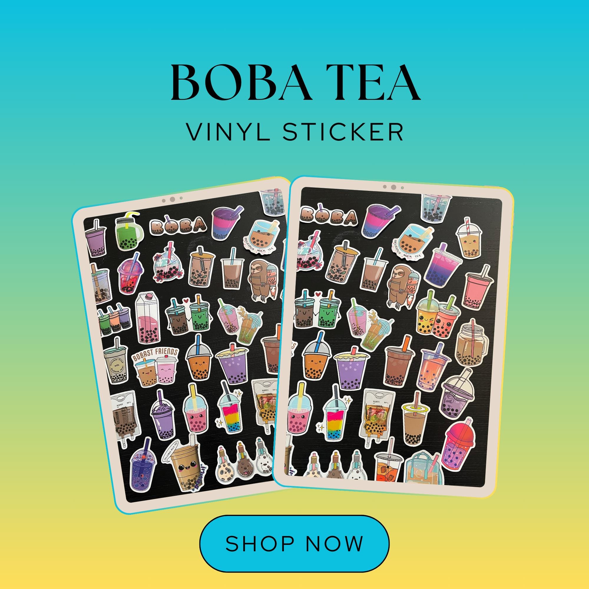 2 Mystery Boba Tea Sticker Pack - Cute Kawaii Bubble Tea Stickers for ...