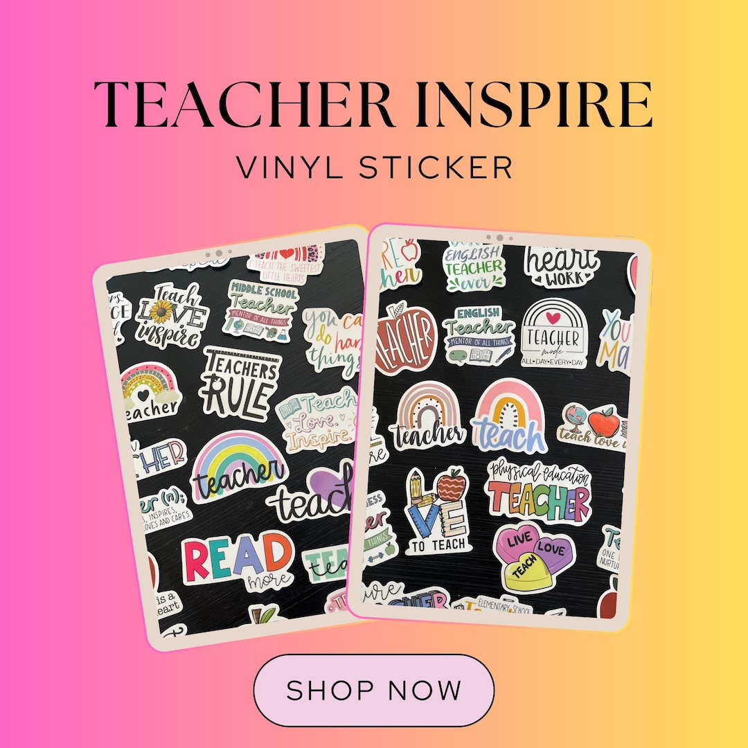 2 Mystery Teacher Sticker Pack - Cute Classroom Decor, Motivational ...