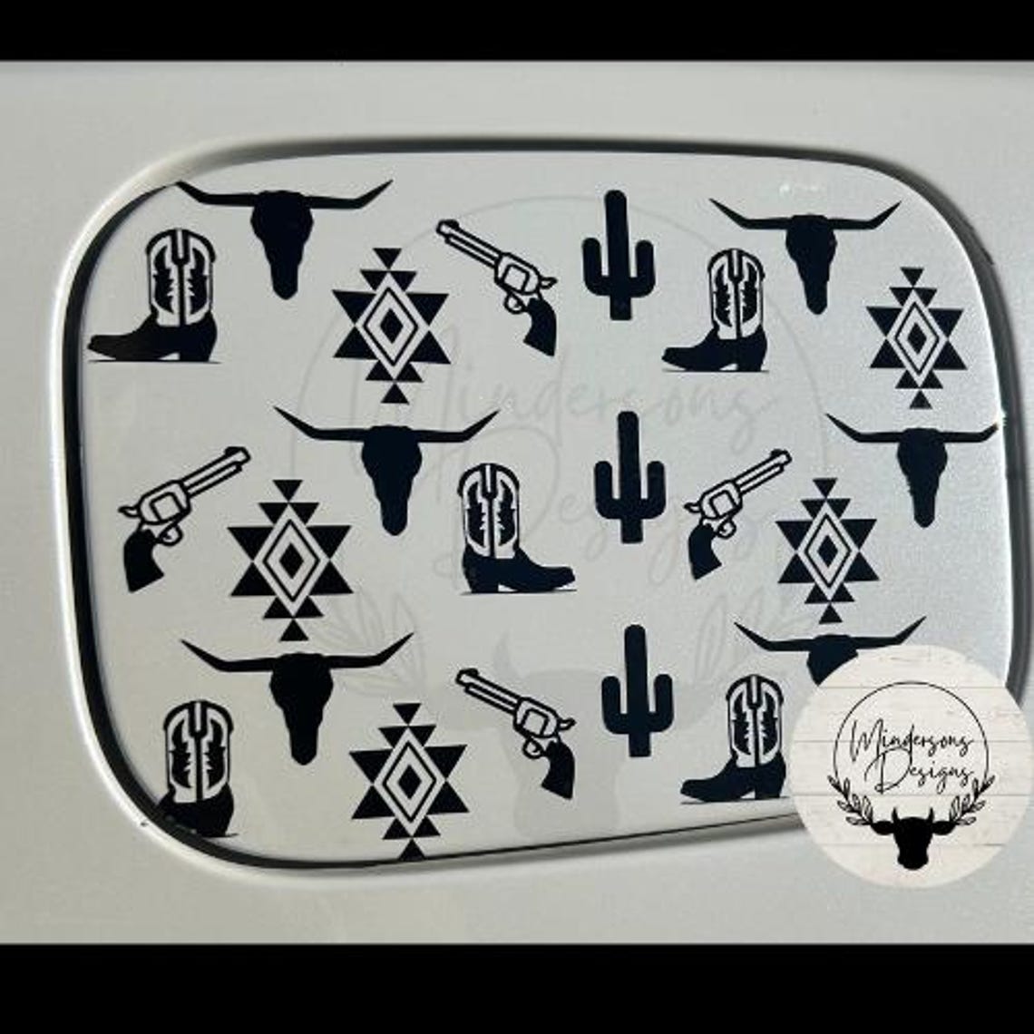 Western Gas Cap Car Decal, Car Window Decal, Vinyl Decal Sticker, Car ...
