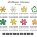 Small Flowers Embroidery, Cute 8 Mini Flower Designs, Machine ...