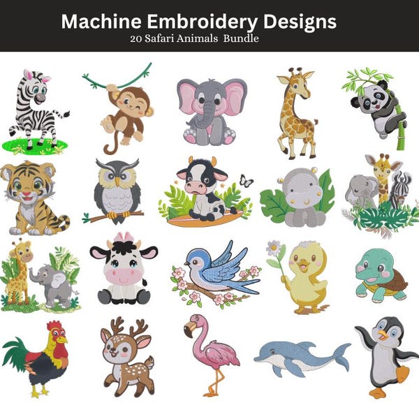 Animal Embroidery - Etsy