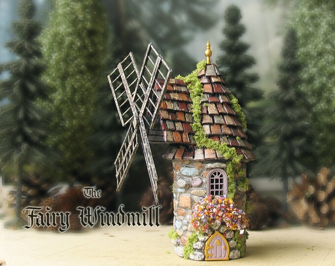 The Fairy Windmill Miniature Handcrafted and Hand-painted - Etsy