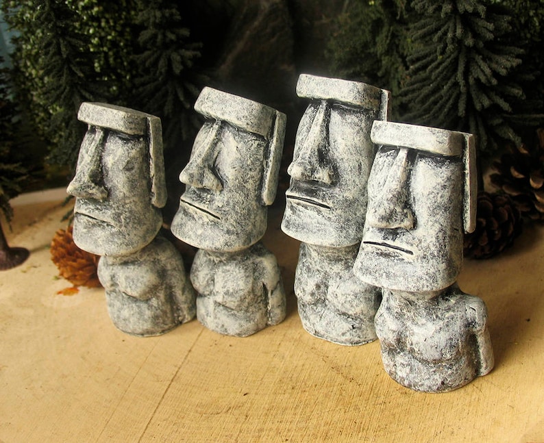 Miniature Moai Statue of Easter Island Rapa Nui Monolith | Etsy