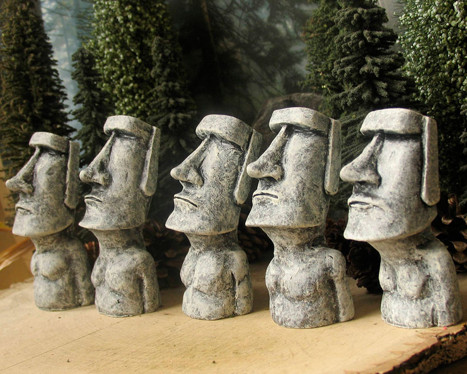 Miniature Moai Statue of Easter Island Rapa Nui Monolith | Etsy