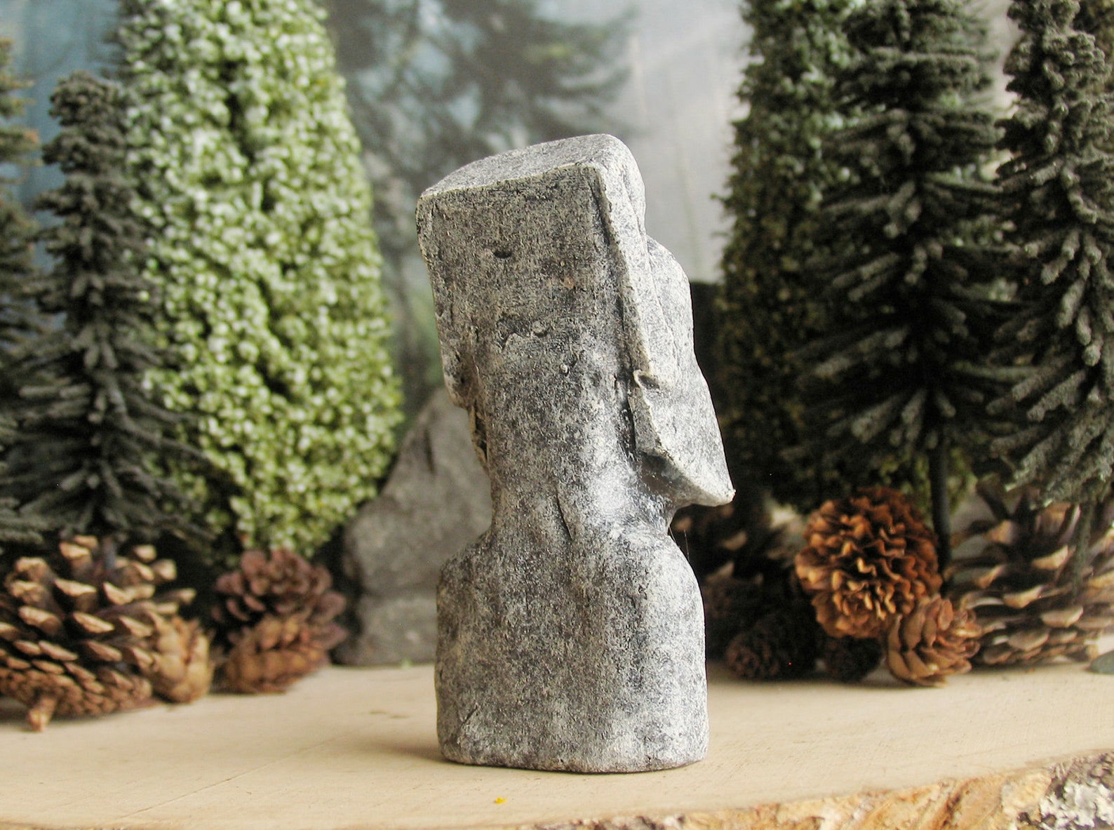 Miniature Moai Statue of Easter Island Rapa Nui Monolith | Etsy