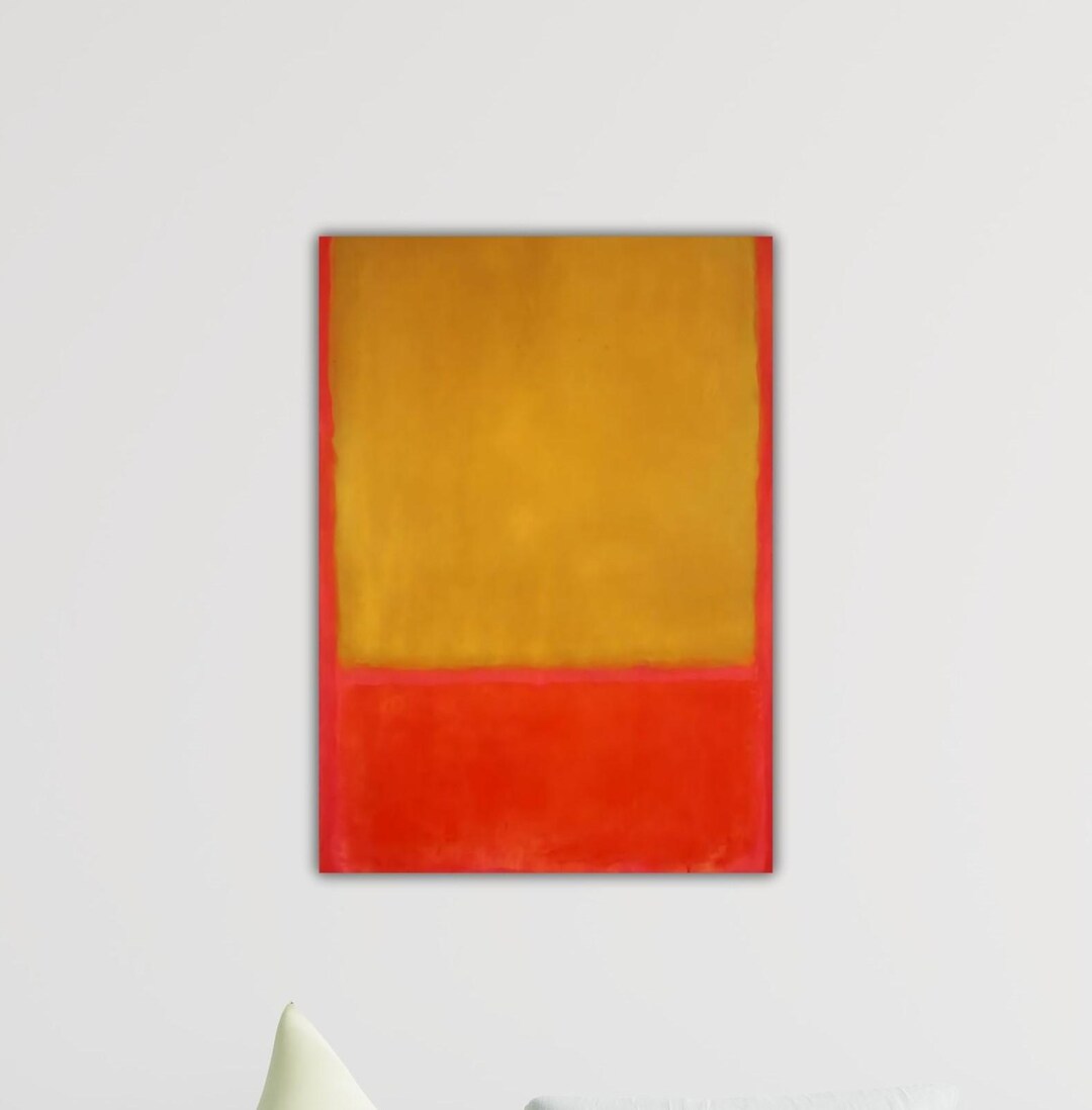 Mark Rothko Orange Yellow Wall Decor Art Rothko Wall Art Rothko Poster ...