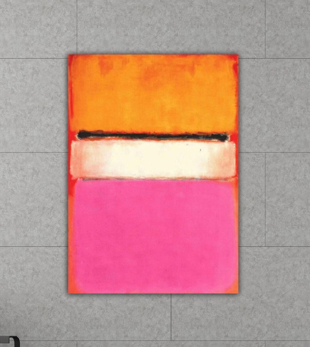 Mark Rothko Orange Pink White Wall Decor Rothko Wall Art Rothko Poster ...