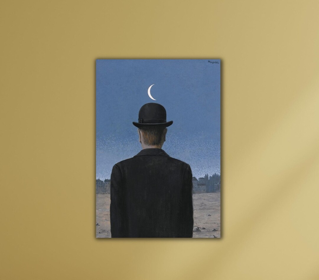 Rene Magritte Man on the Moon Wall Art Rene Magritte Canvas ...