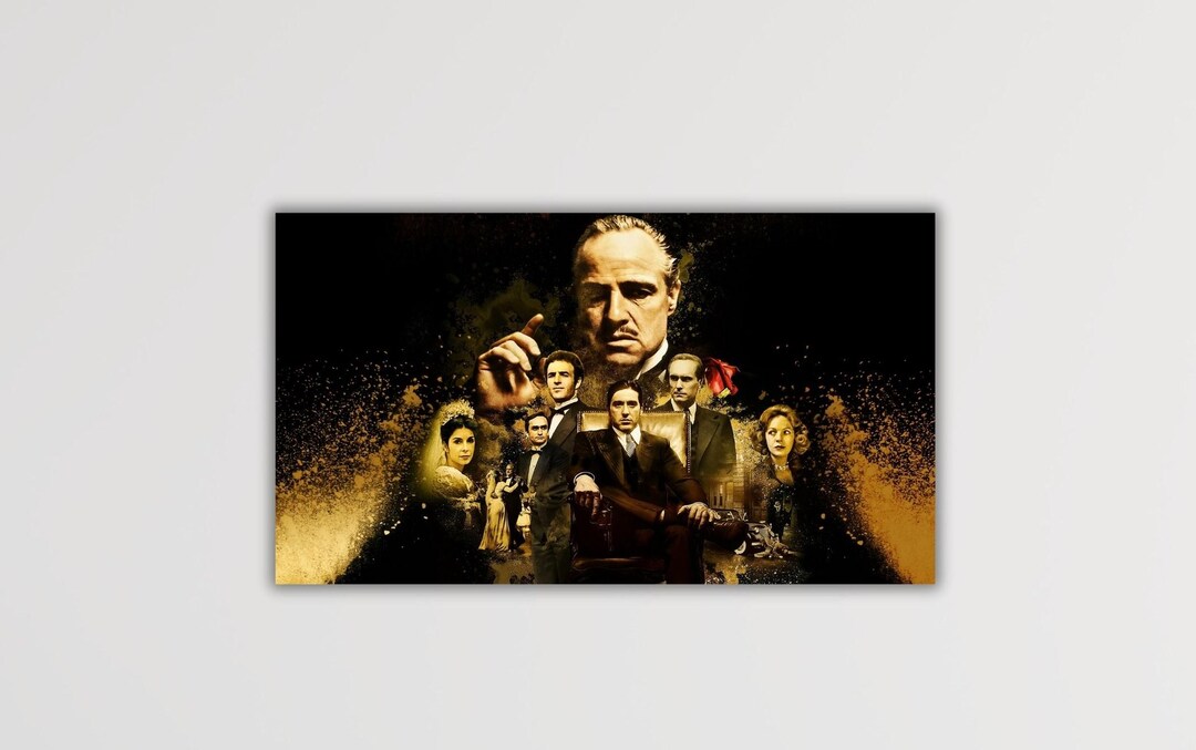 The Godfather Poster the Godfather Canvas Man Cave Art Movie Wall Art ...