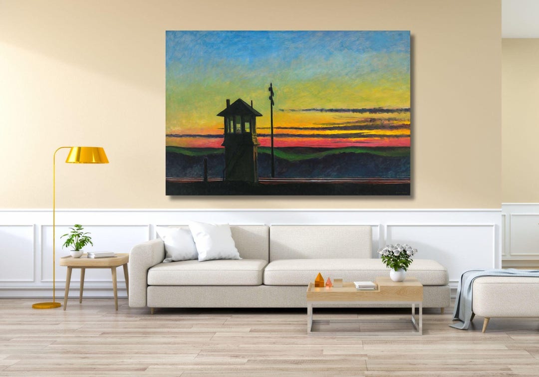 Railroad Sunset 1929 by Edward Hopper Poster Art Print,sunset Canvas ...