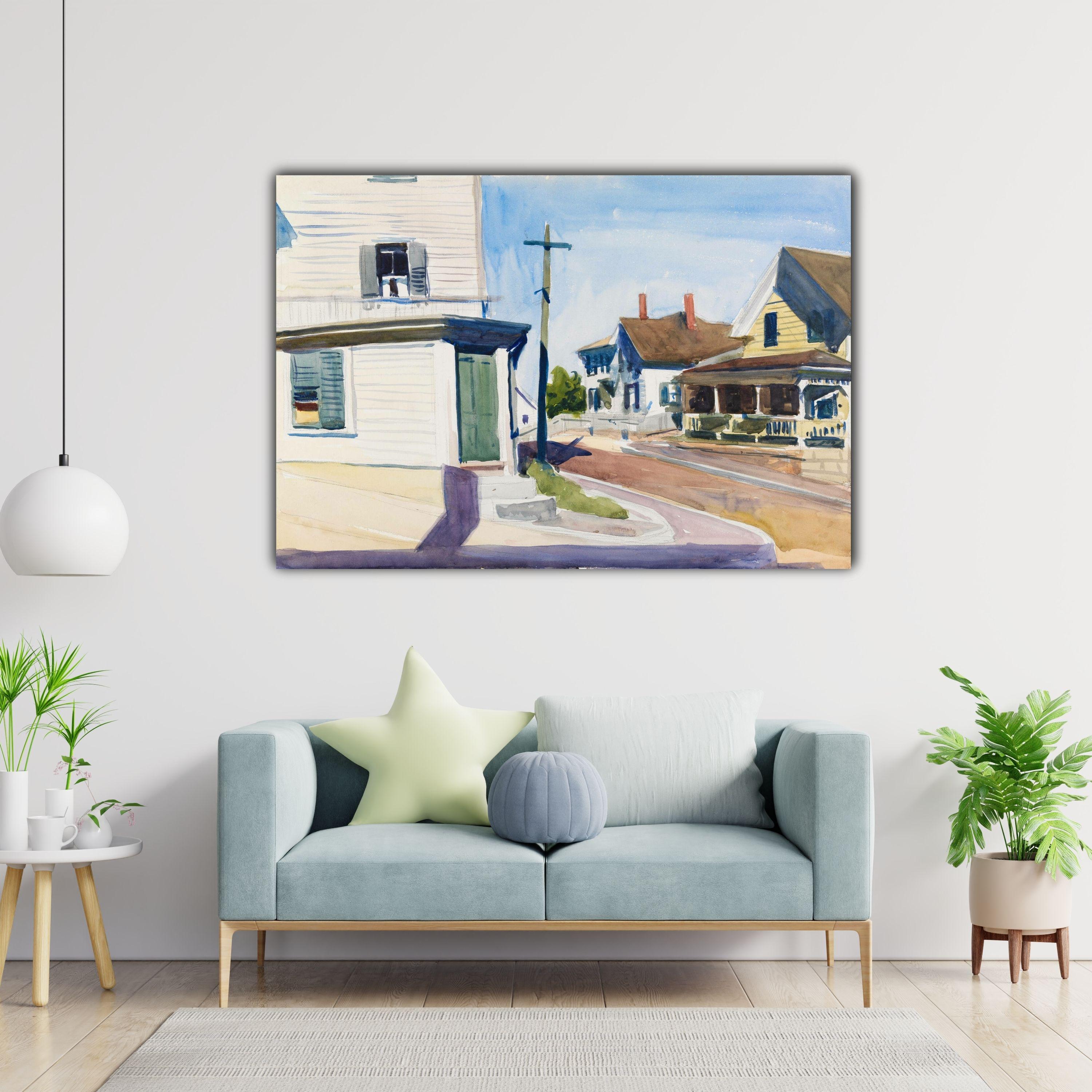 Edward Hopper Street Corner Poster Office Decor Art Hopper Canvas ...