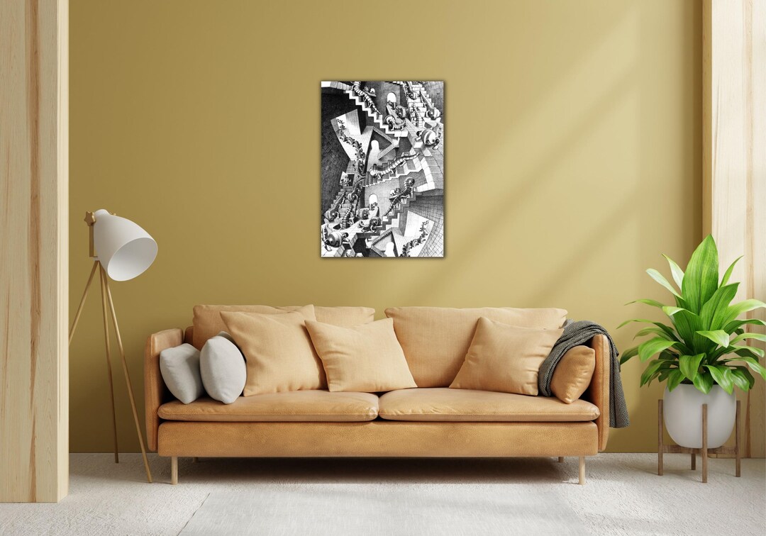 Maurits Cornelis Escher House of Stairs Poster M C ESCHER Canvas ...