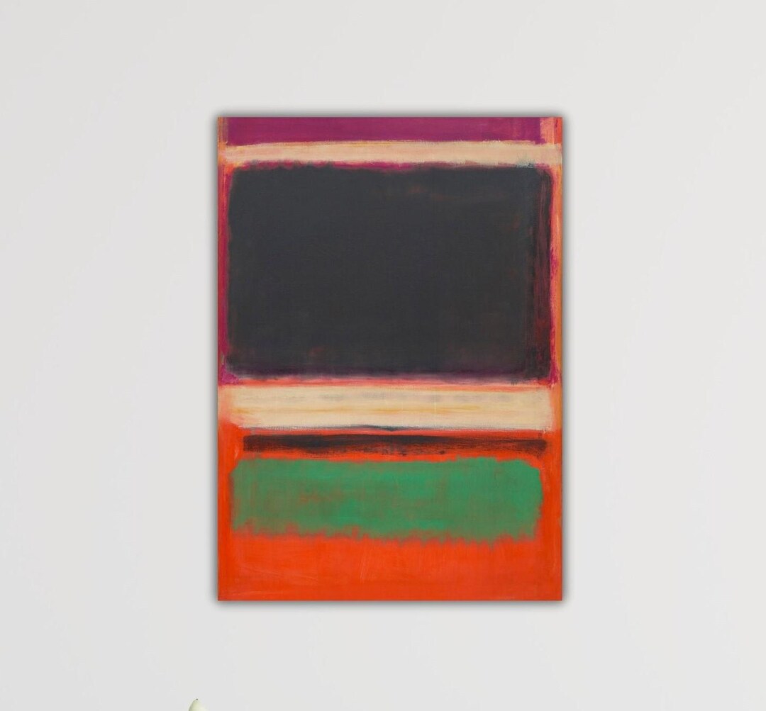 Mark Rothko Black Green Red Wall Decor Art Rothko Wall Art Rothko ...