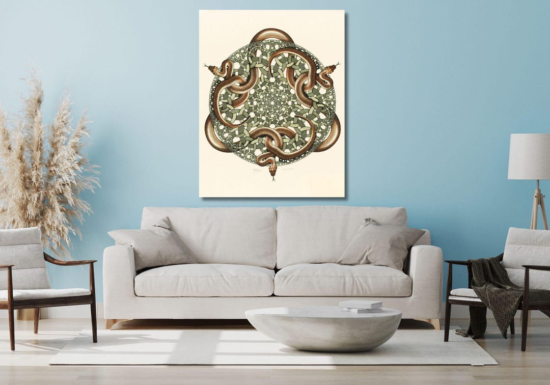 SNAKES by M.C. Escher Poster,escher Canvas,maurits Cornelis Escher MC ...