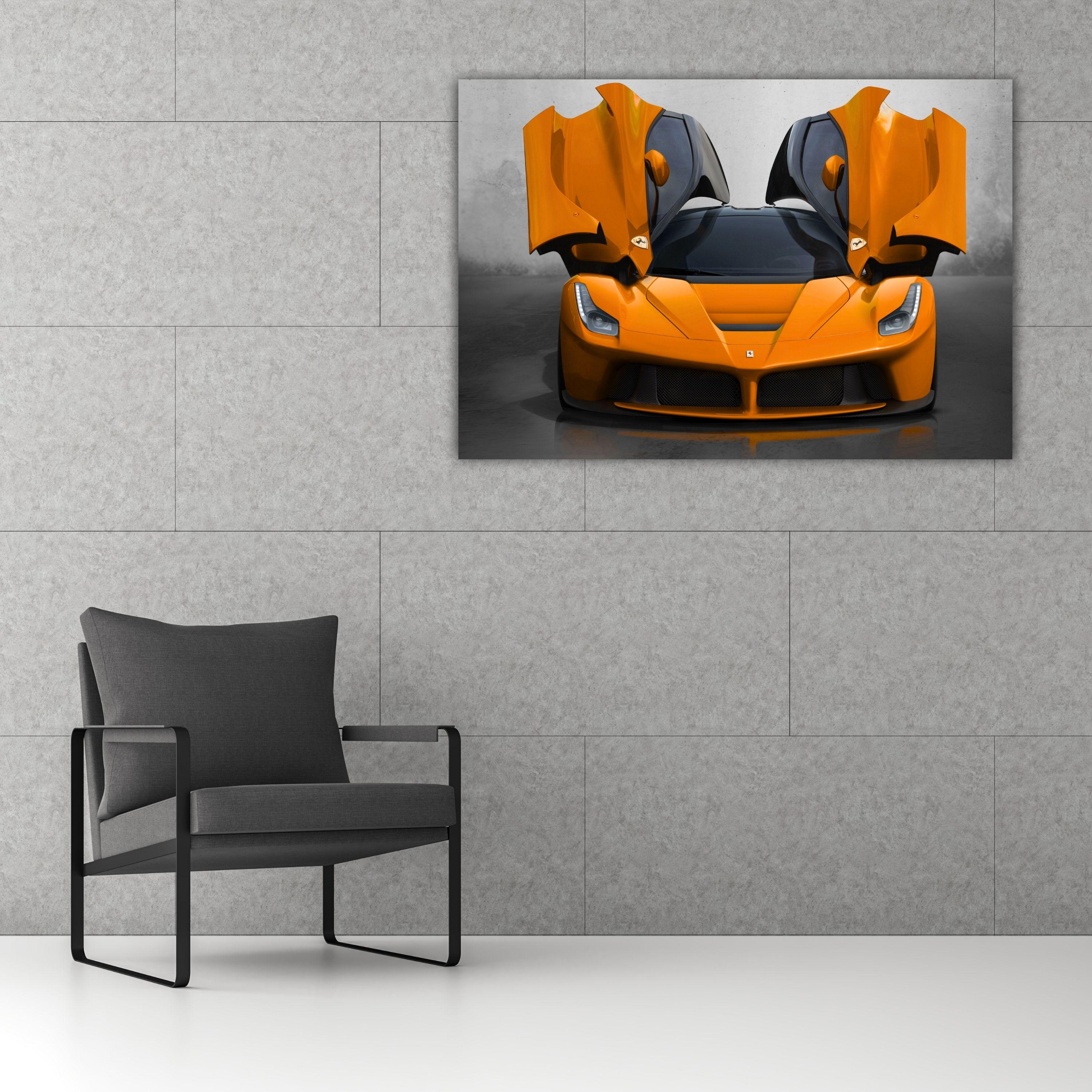 Ferrari Orange Laferrari Poster Ferrari Canvas Sports Car Decor Ferrari ...