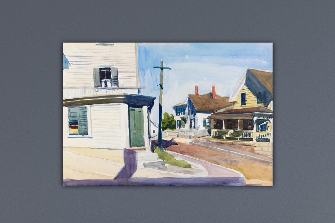 Edward Hopper Street Corner Poster Office Decor Art Hopper Canvas ...