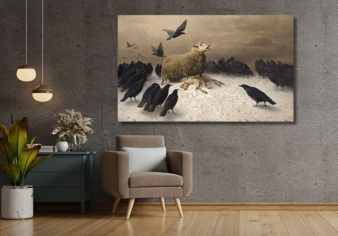 Anguish (1878) by August Friedrich Schenck , Reproduction Canvas Print ...