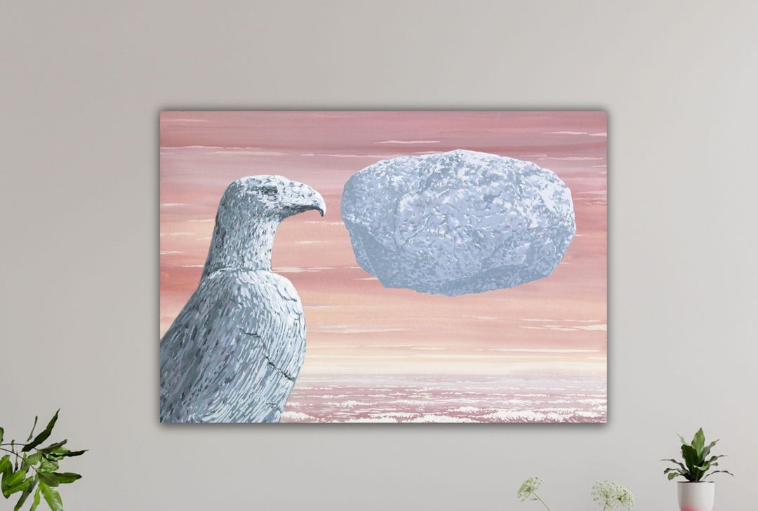 Rene Magritte Eagle Wall Art Rene Magritte Painting Rene Magritte ...
