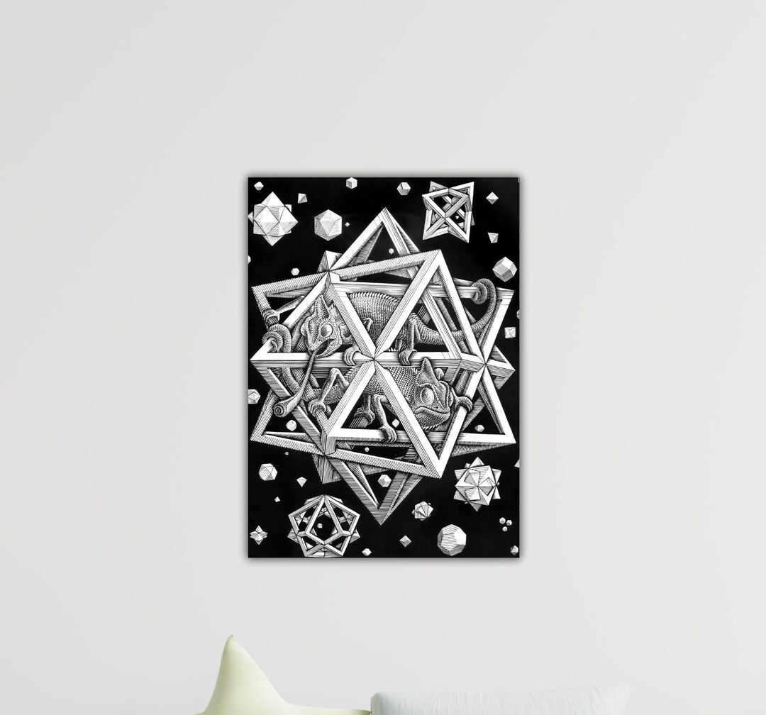 M.C. Escher Stars Canvas M C Escher Wall Art Maurits Cornelis Escher ...