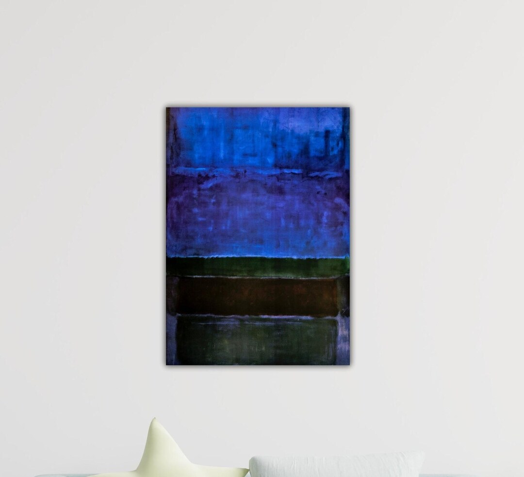 Mark Rothko Blue and Dark Blue Wall Decor Mark Rothko Wall Art Rothko ...