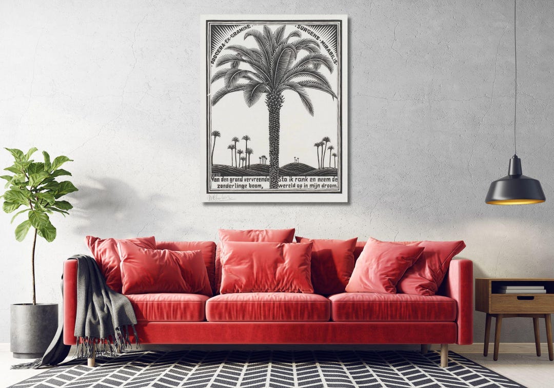 Palm Tree by M.C. Escher Canvas,escher Wall Art,maurits Cornelis ...