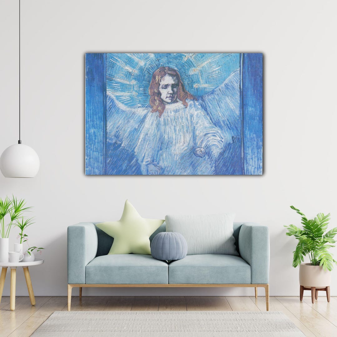 Vincent Van Gogh Half-figure of an Angel (after Rembrandt) Paint Van ...