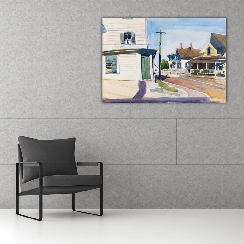 Edward Hopper Street Corner Poster Office Decor Art Hopper Canvas ...
