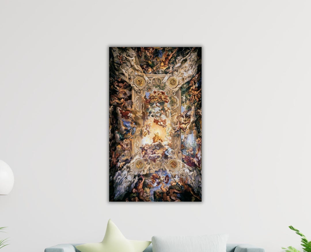 Sistine Chapel Ceiling Paint Poster Sistine Chapel Canvas Renaissance ...