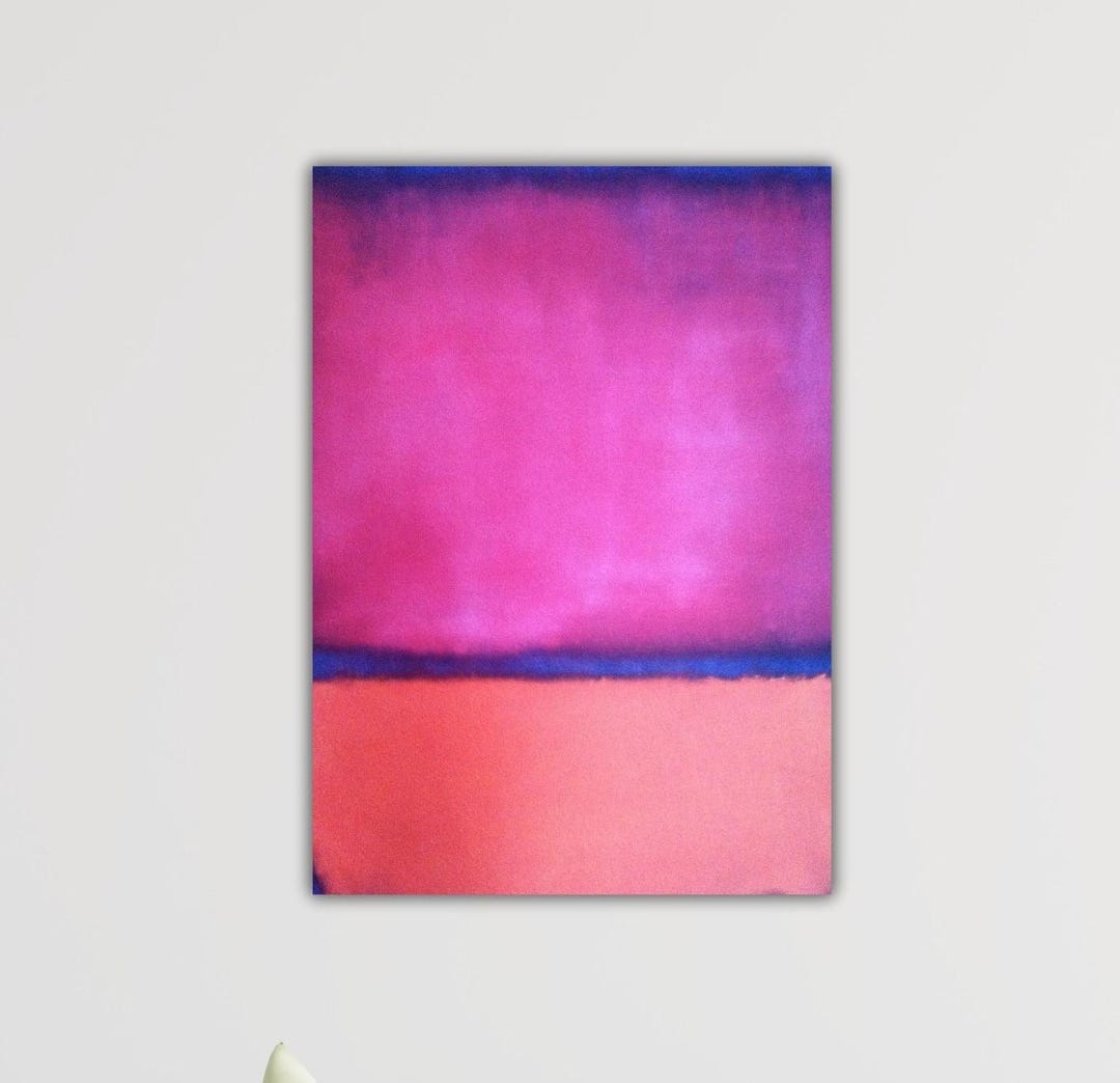 Mark Rothko Pink and Blue Wall Decor Art Rothko Wall Art Rothko Poster ...