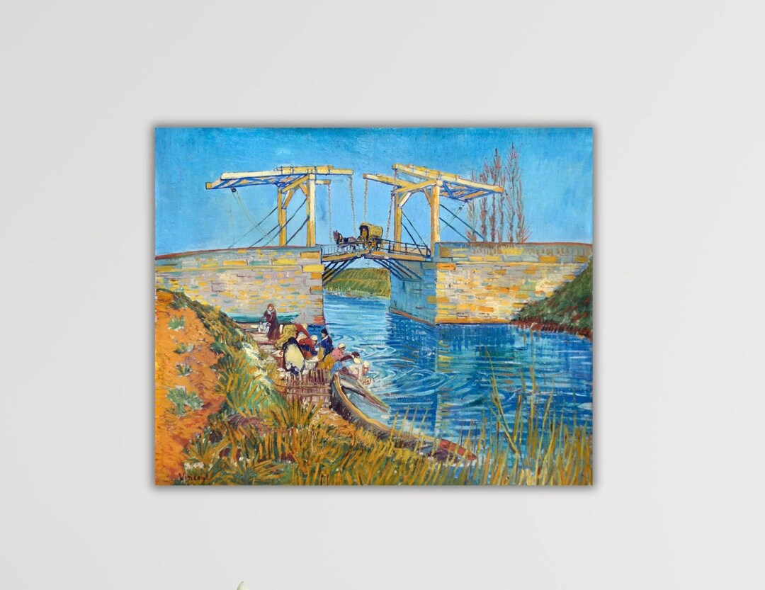 Vincent Van Gogh the Langlois Bridge at Arles With Women Washing 1888 ...