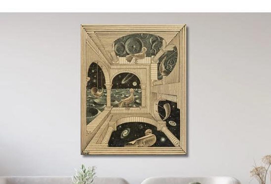 Another World by Maurits Cornelis Escher Canvas,maurits Cornelis Escher ...