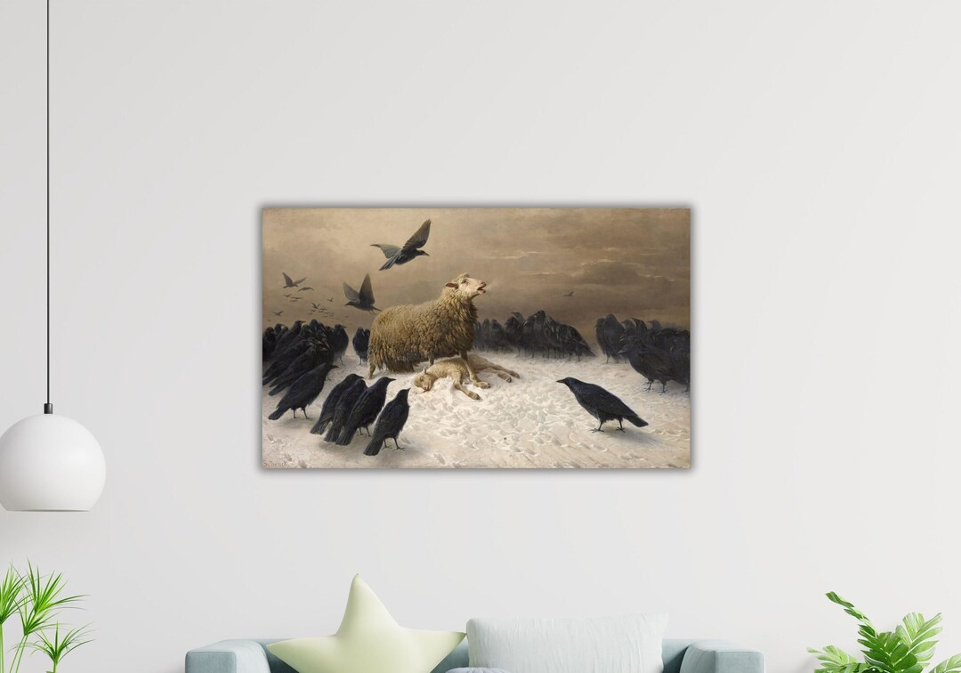 August Friedrich - Anguish 1878 Canvas Friedrich Poster August Paint ...